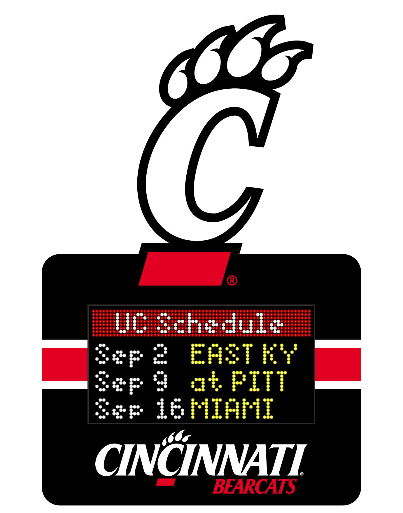Cincinnati Bearcats C-Paw TeamTicker